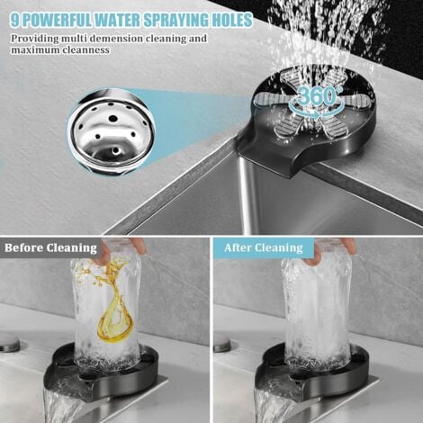 Sink Glass Rinser, Automatic Glass Washer 304 Stainless Steel Glass ...