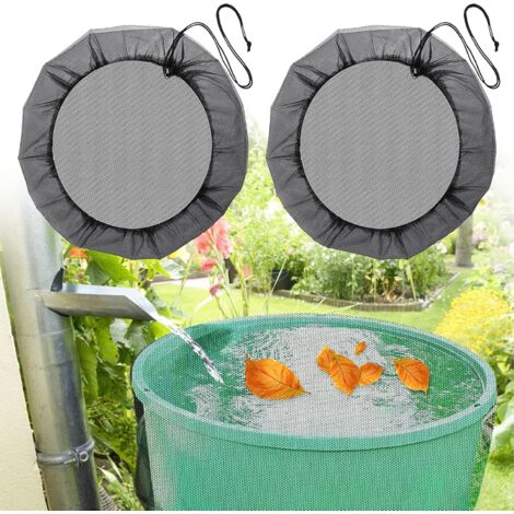 Rain Barrel Net, 2 Pack Premium Rain Barrel Cover with Drawstring ...