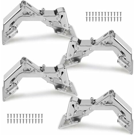 4pcs Screw-on Hinge Spring Opening Angle Cabinet Hinge 165° Door Hinges ...