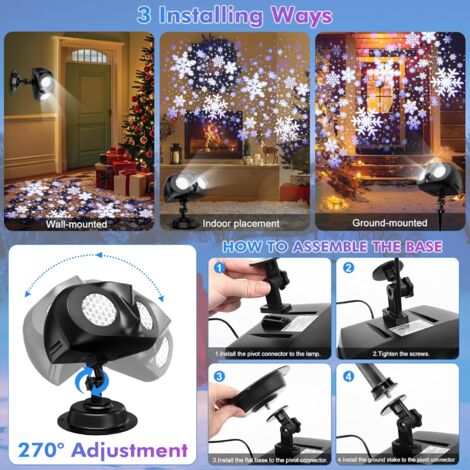 Christmas Projector, Outdoor Christmas Projector with Remote Control ...