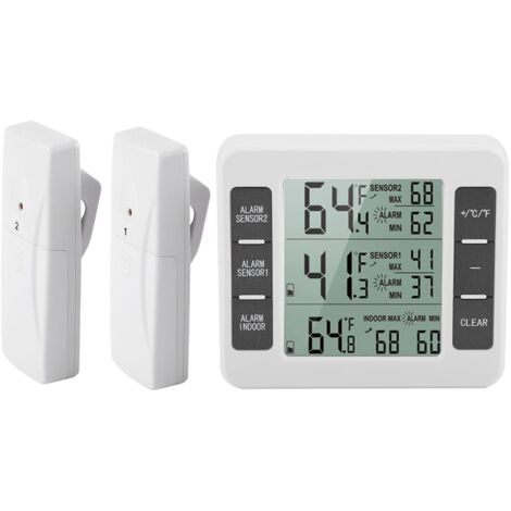 AMIR Refrigerator Thermometer Wireless Indoor Outdoor Thermometer ...