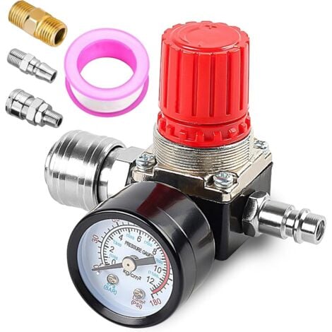 AIPERQ 1/4" Pressure Reducer, 3 Holes Pressure Regulator Switch Valve ...