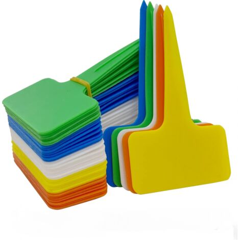 AIPERQ 100 Pieces Garden Labels Outdoor Plastic Plant Markers T-Type ...