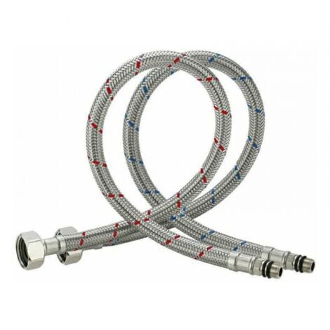 Flexible Stainless Steel Faucet Connection Hose for Hot and Cold Water ...