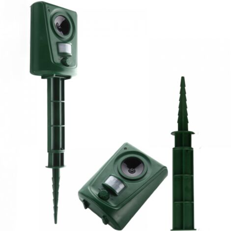 Ultrasonic Cat Repellent Set - Marten Repellent - Garden Garage Solar ...