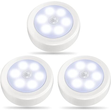 Indoor LED Motion Sensor Light Battery Operated Cool White Cabinet ...