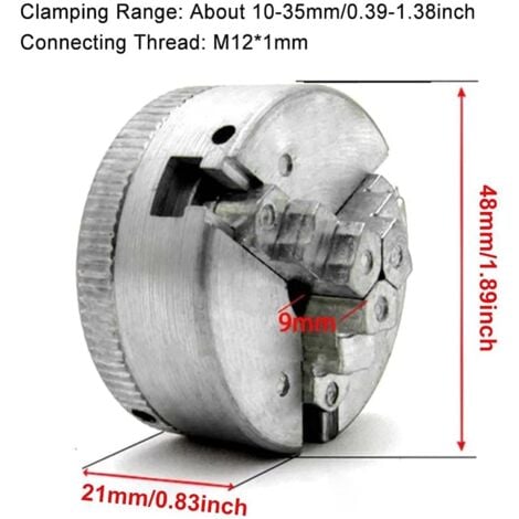 Three Jaw Chuck Mini Lathe Zinc Alloy Three Jaw Chuck M121 Hand Electric Drill Chuck Connecting