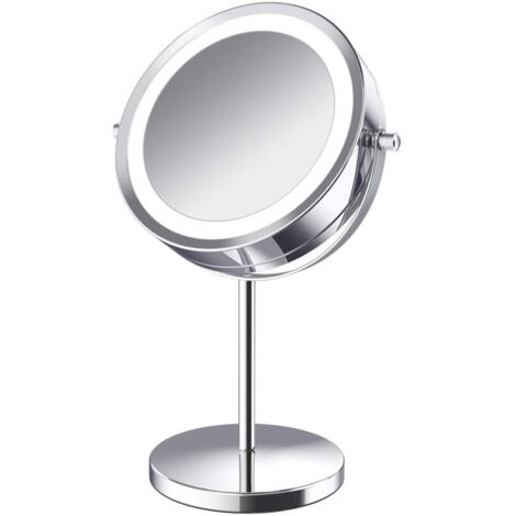 360° Rotating Illuminated Magnifying Cosmetic Mirror, 10x Magnifying ...