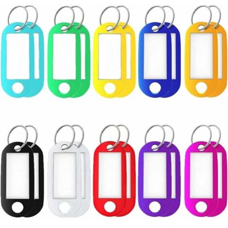 20 Writable Keychains, Colorful Keychains, Handwritten Label Holder, ID ...
