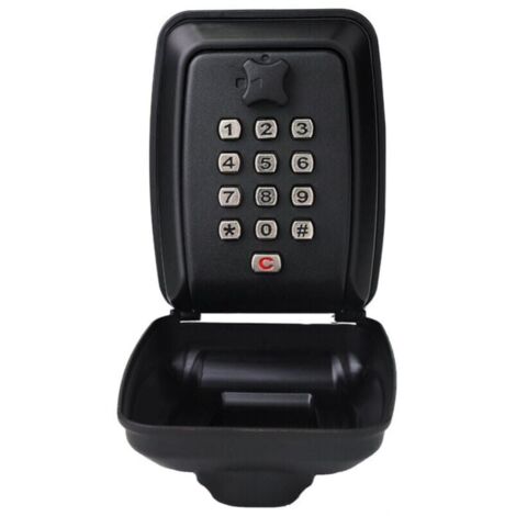 121 x 95 x 62 mm, black, waterproof key safe wall mount, key safe wall ...