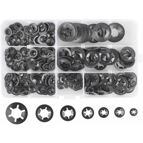 280 pieces 7 sizes lock washers, steel lock washers, quick release lock ...