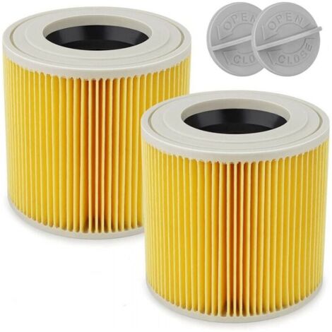 Pack of cartridge filters for Karcher WD3/WD2, cartridge filter ...