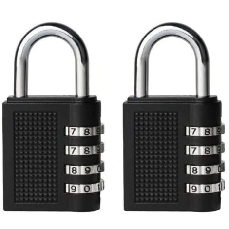 YMYNY 2 Pack Black Combination Locks for School Lockers, Toolboxes, 4 ...