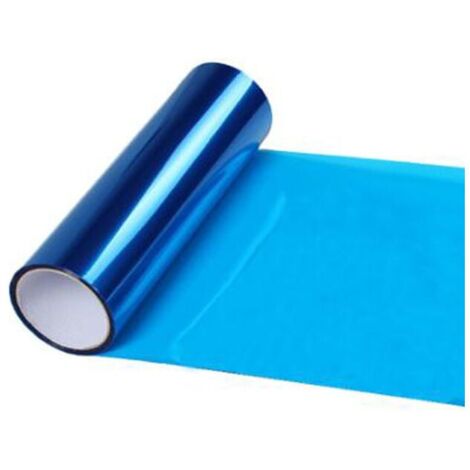 (Blue) Self-adhesive vinyl film – 30 cm x 120 cm – for fog lights and ...