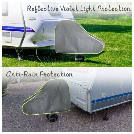 Grey Tow Bar Cover, Caravan and Trailer Protective Cover, Universal Tow ...