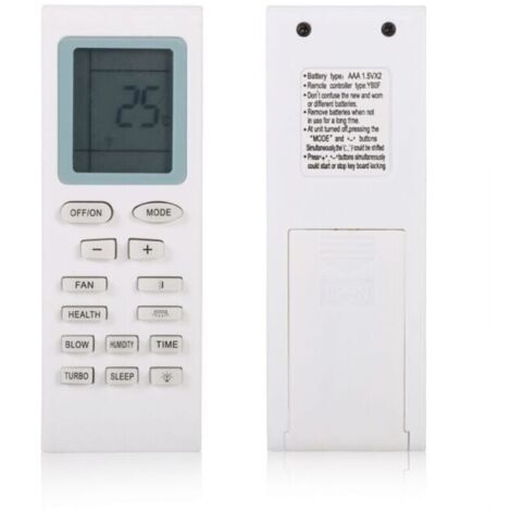 Gree YBOF New Stylish Universal Air Conditioner Remote Control Replacement for YMYNY