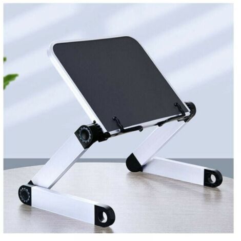 Black book stand with adjustable tray, 360° tilt, height and angle ...