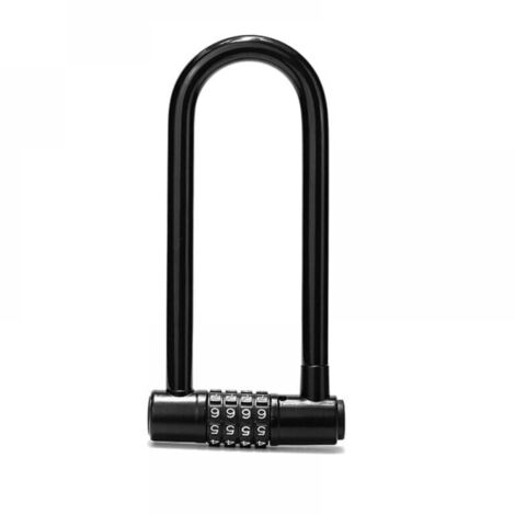 Bike Lock with 4-Digit Code - 18cm Waterproof Resettable Combination ...