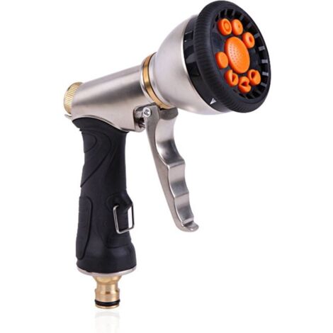 Garden Hose Spray Gun with Adjustable Nozzle, 9-Position High Pressure ...