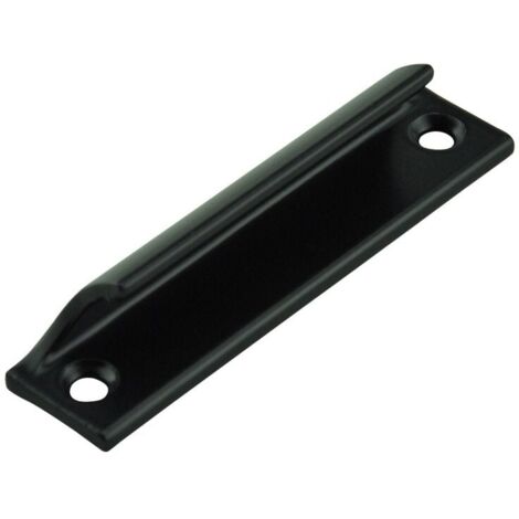 1 piece black lacquered aluminum handle in special shape, length 90 mm ...
