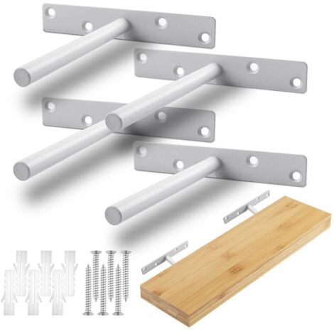 Piece invisible shelf bracket, iron shelf support, sturdy wall shelf ...