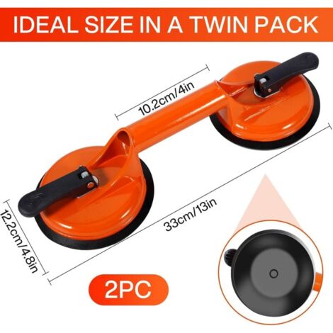 Suction Cup Lifter - Load Capacity 50kg - With Two Suction Cups ...