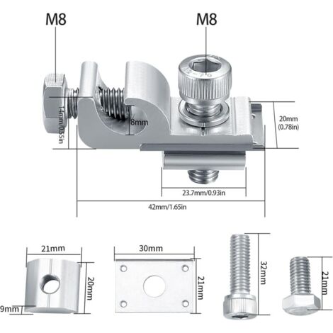 Standard Solar Module Grounding Clamps, Solar Mounting System Fixing ...