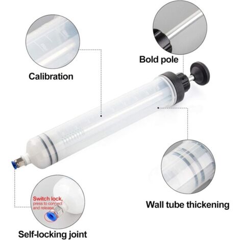 500ml Oil Syringe Oil Suction Syringe Transfer Pump Brake Fluid Syringe ...