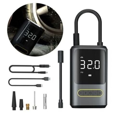 6000mAh Mini Electric Air Pump Portable Air Compressor 150PSI Battery ...