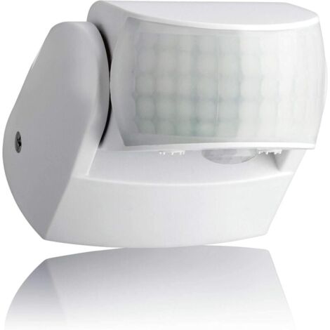 IP65 Outdoor Motion Detector, Wall-Mounted, Programmable, 12m/180° - 3m/360°, Adapted LED ...
