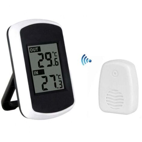 Wireless LCD Thermometer Indoor Outdoor Temperature Measurement Room ...