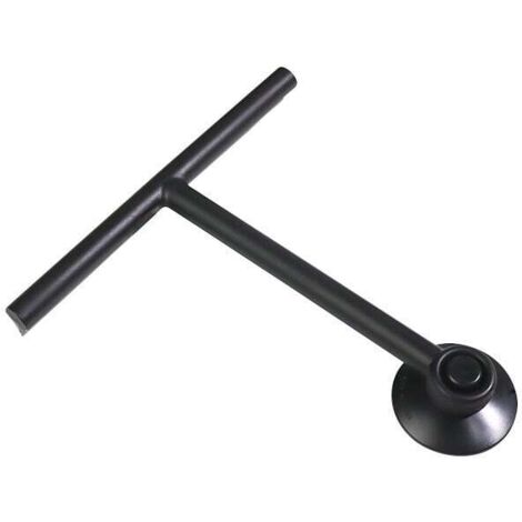 Shower Scraper with Suction Cup Holder - Black - Bathroom Window ...