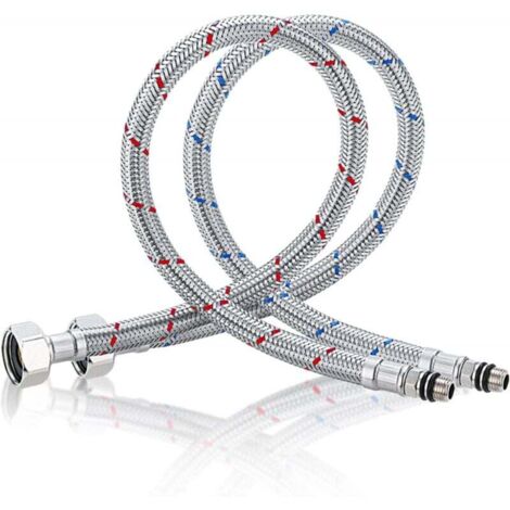 Stainless Steel Faucet Connection Hose for Hot and Cold Water Mixer ...