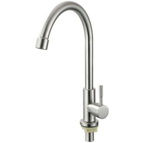 Single Cold Water Kitchen Faucet 360° Swivel Single Lever Kitchen Sink ...