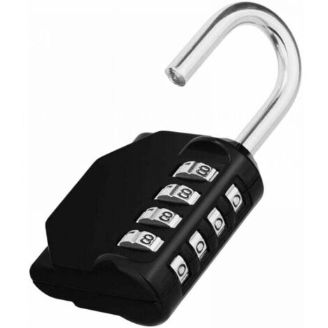 Black Combination Lock, 4 Digit Combination, Gym Locker Lock, School ...