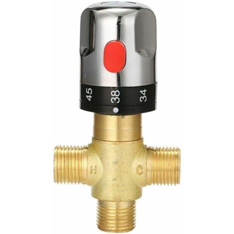 Adjustable Thermostatic Mixer Tap for Bathroom, Brass Water Mixer, Hot ...