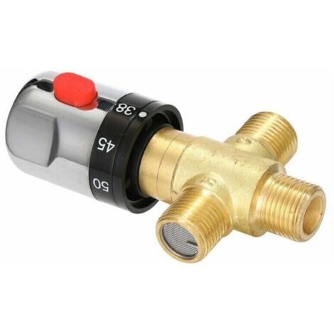 Adjustable Thermostatic Mixer Tap for Bathroom, Brass Water Mixer, Hot ...