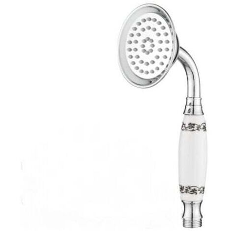 Classic shower head, traditional telephone-style hand shower, retro ...