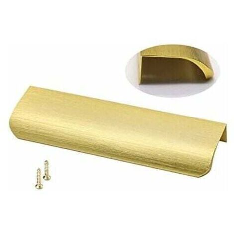 Set of 10 kitchen profile handles, kitchen furniture handles, gold ...