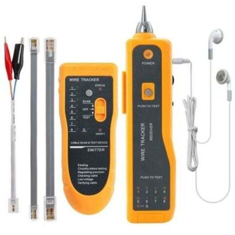 Underground cable finder, cable tester, with headphones for locating ...