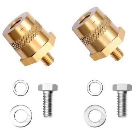 Pair of M8 brass battery adapters, battery terminals, battery terminal ...