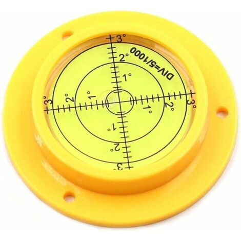 High-precision 90 mm round spirit level with mounting holes for ...