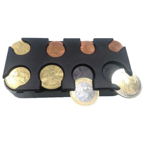 Coin Organizer - Euro Storage Box with 8 Compartments - for Car Handbag ...