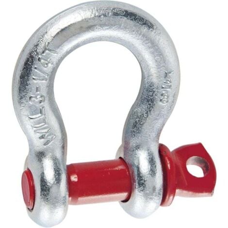 Shackle curved 1 t shackle set galvanized steel 2-piece design shackle ...