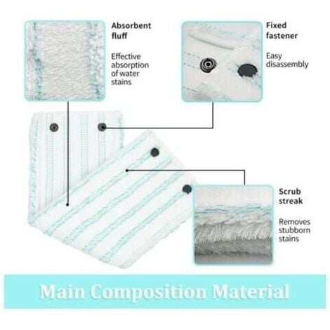 Replacement Mop Pads, Microfiber Mop Pads for Leifheit Clean Twist M ...