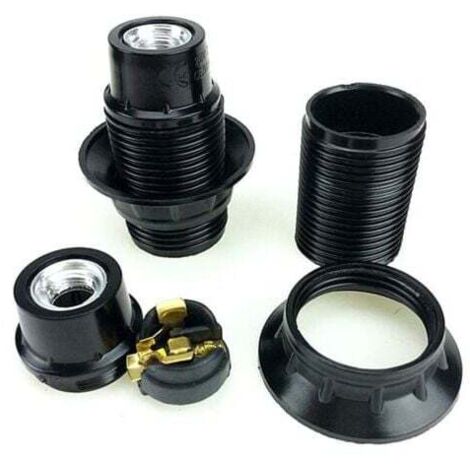 Black E14 lamp holder, 4 pieces E14 socket, E14 lamp holder, solid lamp ...