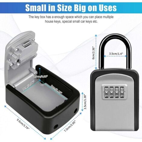 Safe Key Box, Coded Key Box [Weatherproof] [with Removable Handle ...