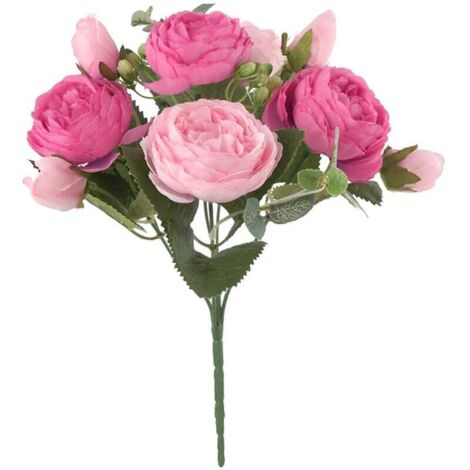 Piece Peach Pink Silk Peony Flower MUMU