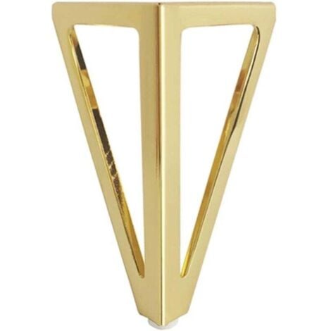 (Gold) 4 Pack 15 cm Triangular Metal Table Legs, Furniture Legs for ...