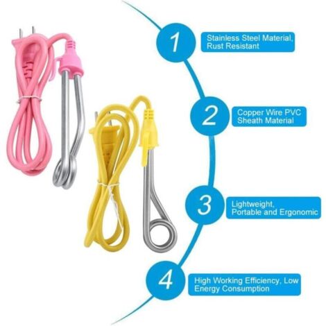 Travel immersion heater, car water heater immersion heater, portable ...